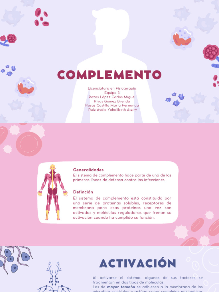 Complemento Inmunología | PDF | Sistema complementario | Inmunología