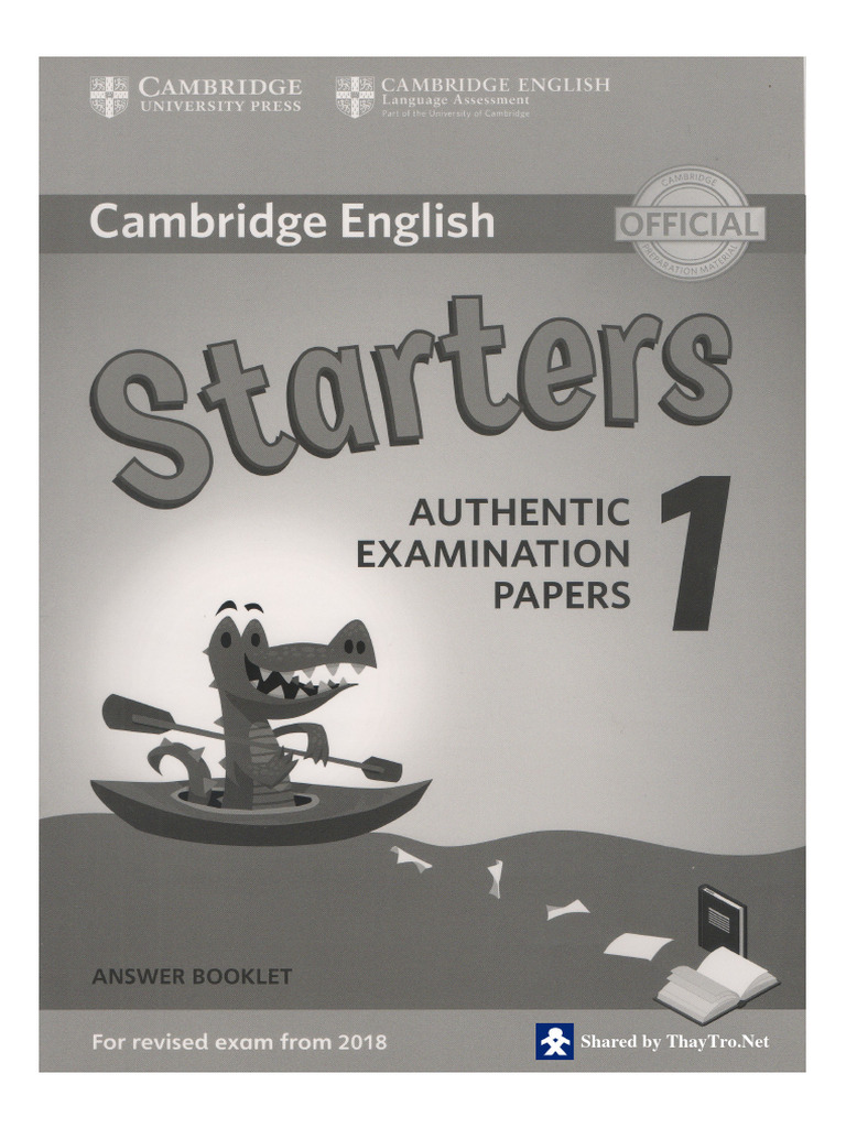 (Thaytro - Net) Starters 1 Exam 2018 Answer Booklet | PDF