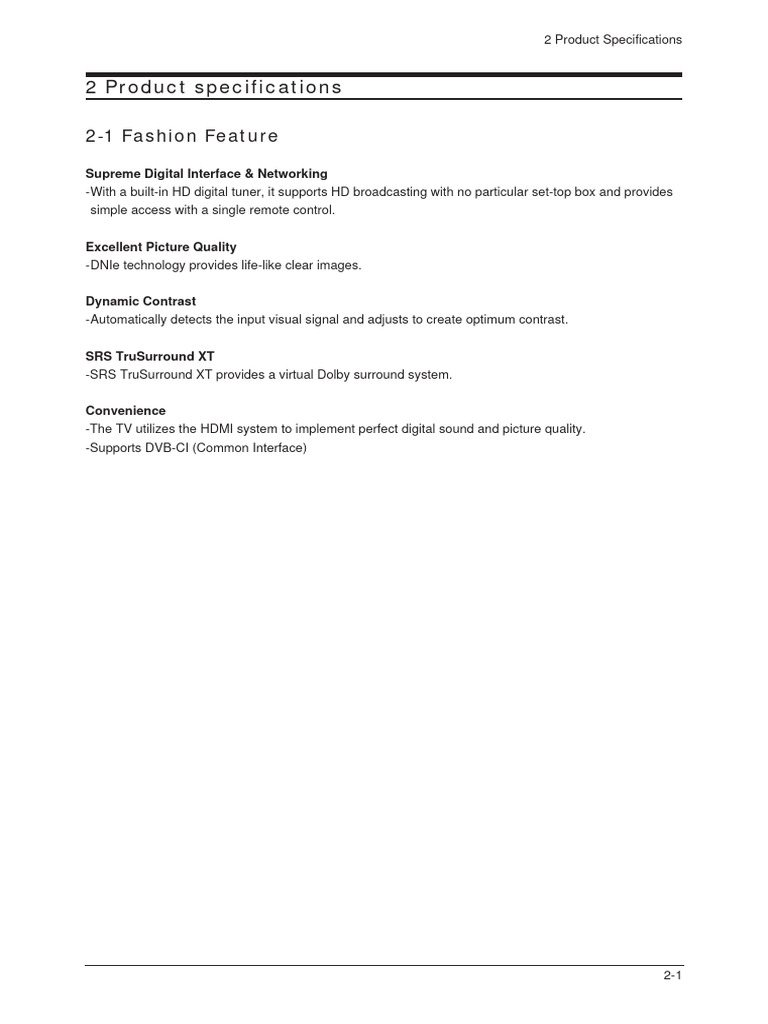 Product Specification | PDF | Hertz | Broadcast Engineering