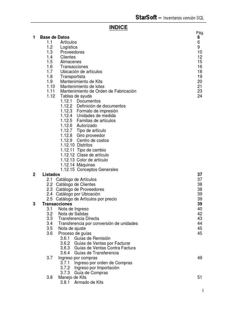 Manual Inventarios | PDF | SQL | Tabla (base de datos)