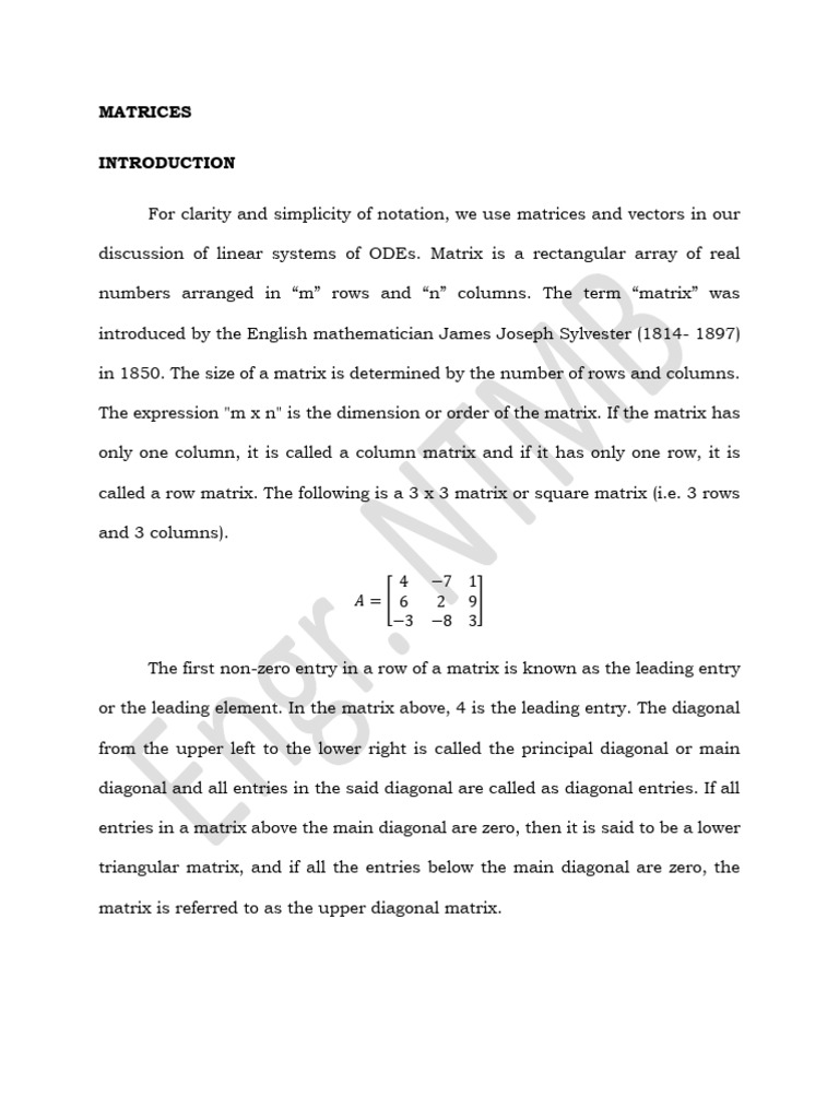 ADMATH Module 2 | PDF | Matrix (Mathematics) | Determinant