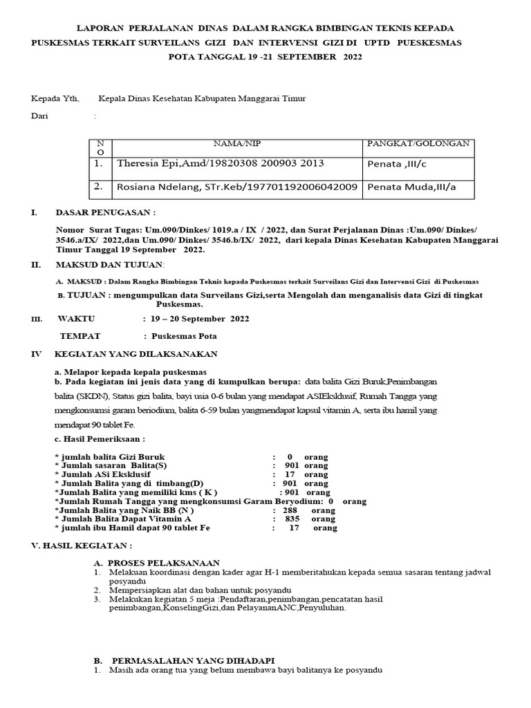 LPD Surveilans Gizi | PDF