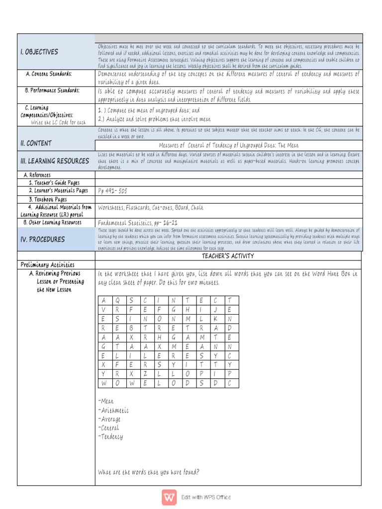 DLL 5 | PDF | Mean | Learning