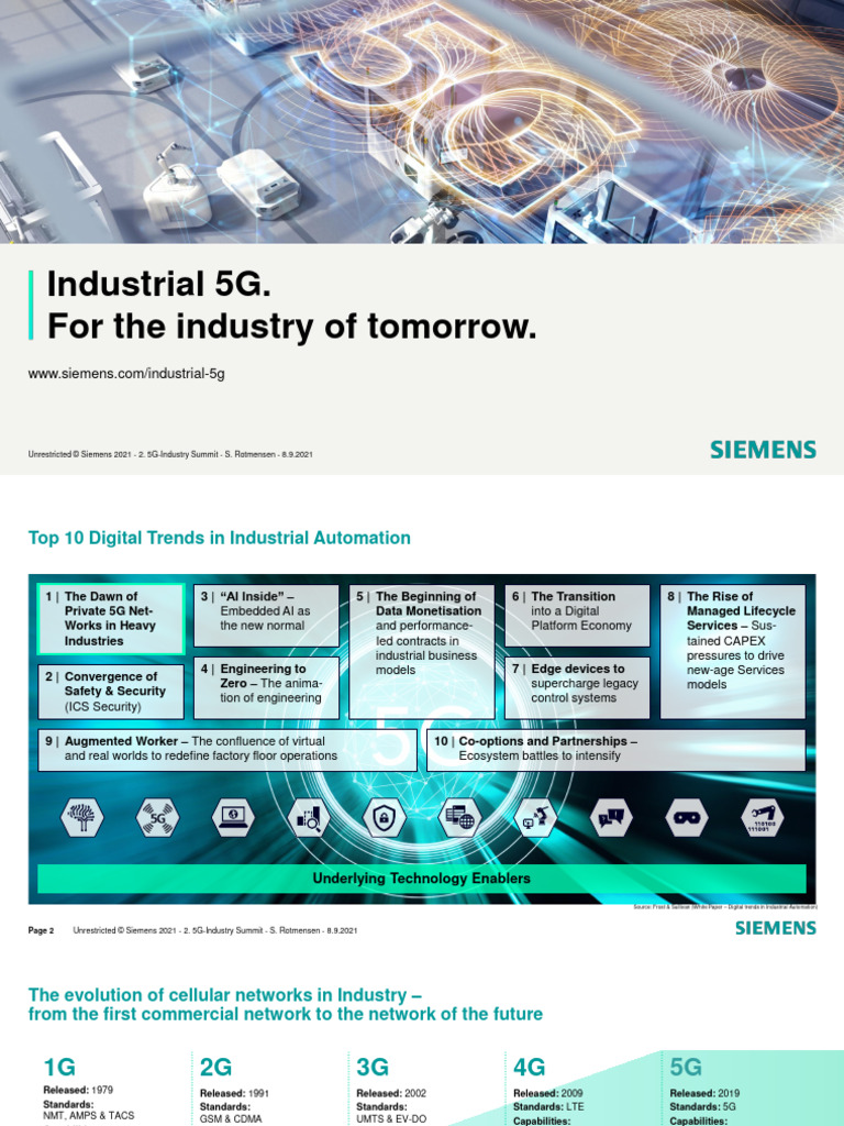 5G Industrie Summit | PDF | Mobile Phones | Mobile Broadband