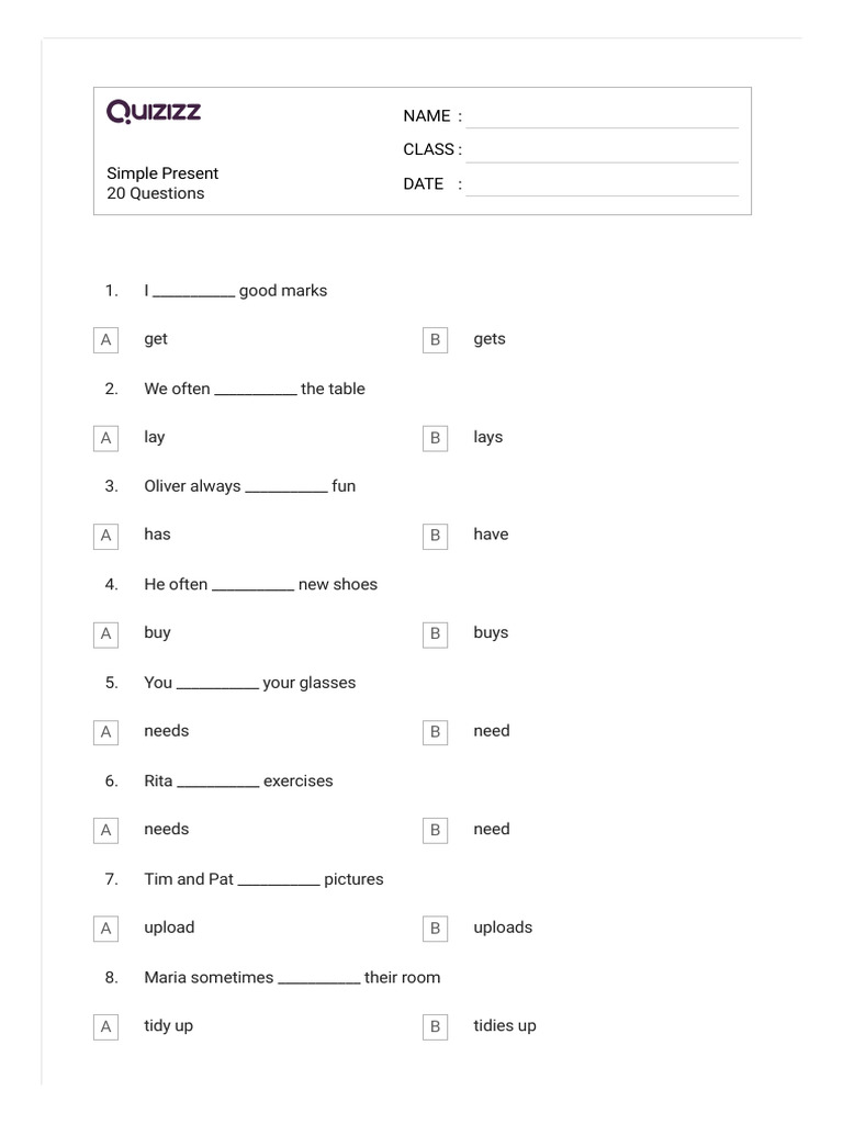 Simple Present | PDF