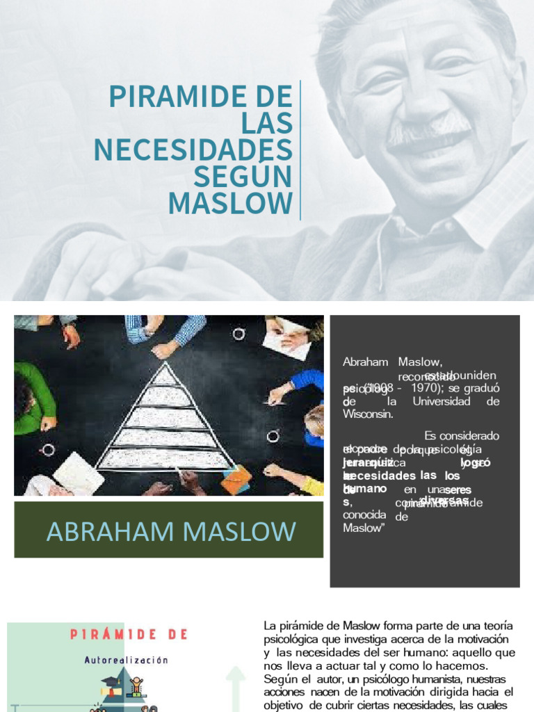 Piramide de Maslow | Descargar gratis PDF | Cognición | Ciencias del comportamiento