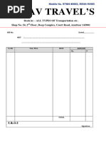 Taxi Bill Sample | PDF