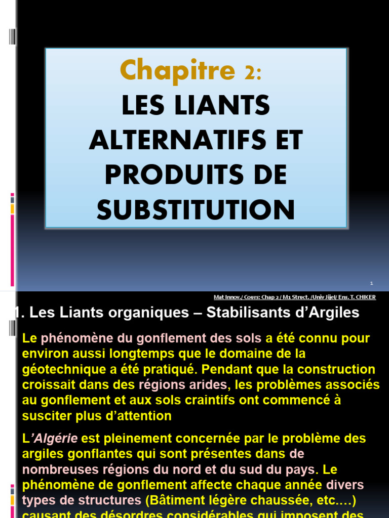 Chapitre 2 - Part 1 - MAt in | PDF | Chaux | Ciment