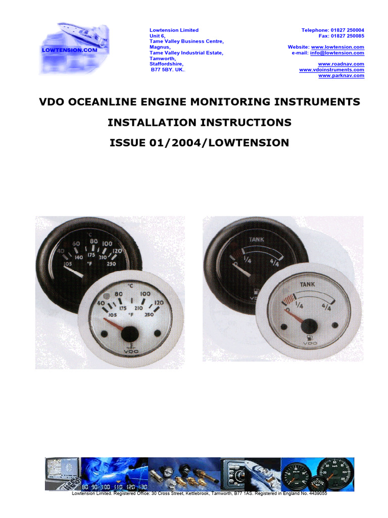Vdo Oceanline Instructions | PDF | Manufactured Goods | Electrical ...