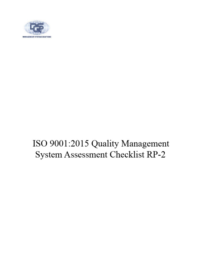 Rp2-Iso9001 2015 | PDF | Audit | Iso 9000