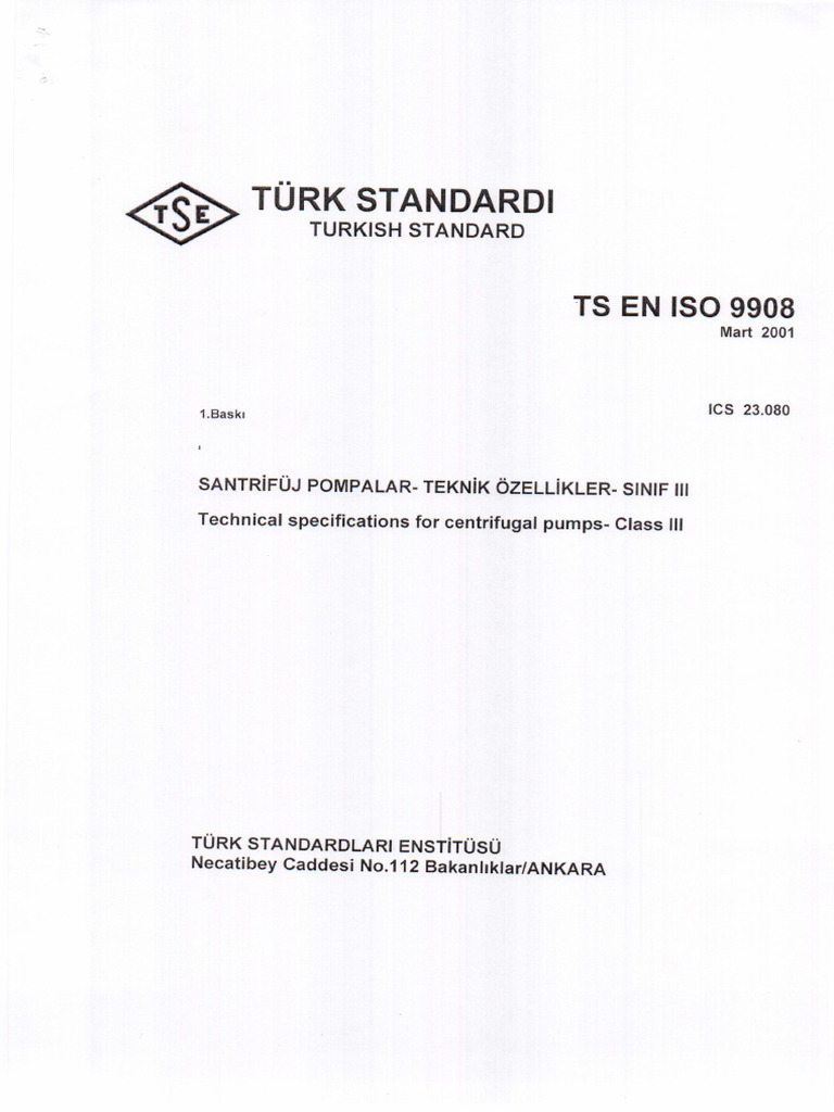TS en Iso 9908 | PDF