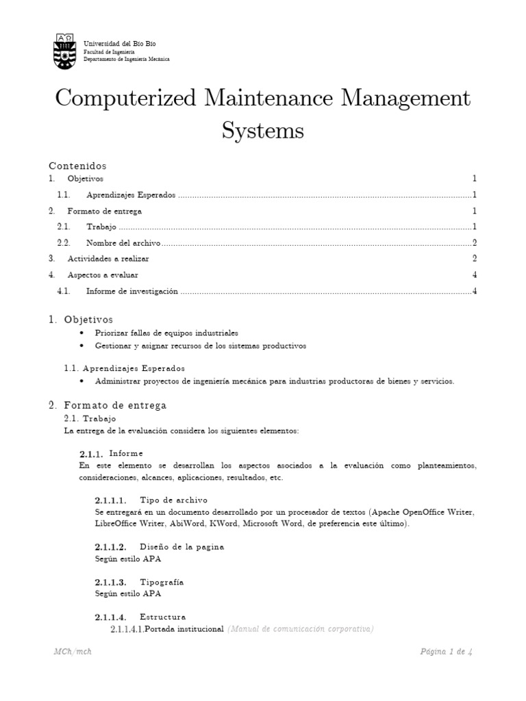 CMMS | PDF | Procesador de textos | Software