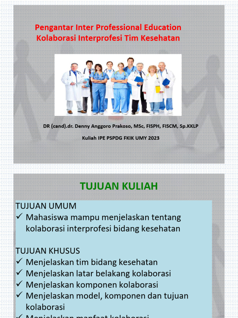 Kolaborasi Kesehatan DR Denny 2023 | PDF | Karier & Perkembangan