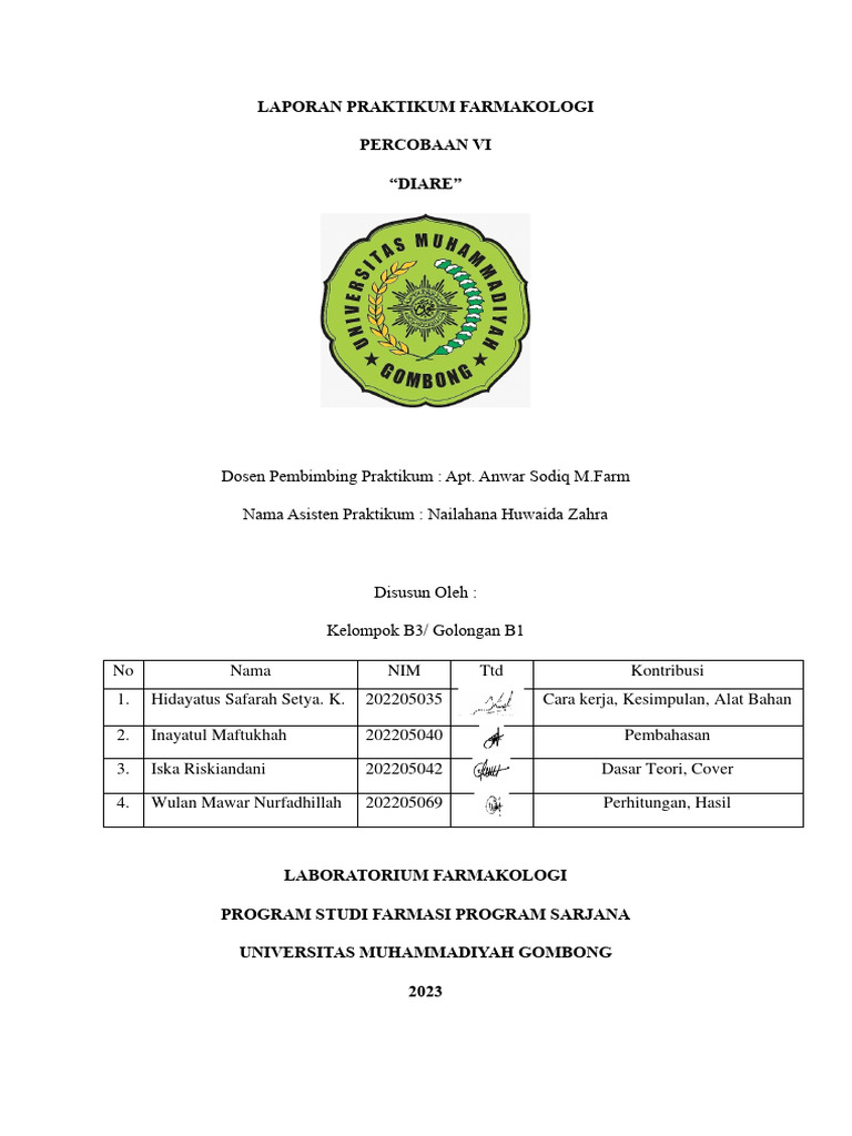 Kel.b3 - Lapres Modul 6 Diare | PDF