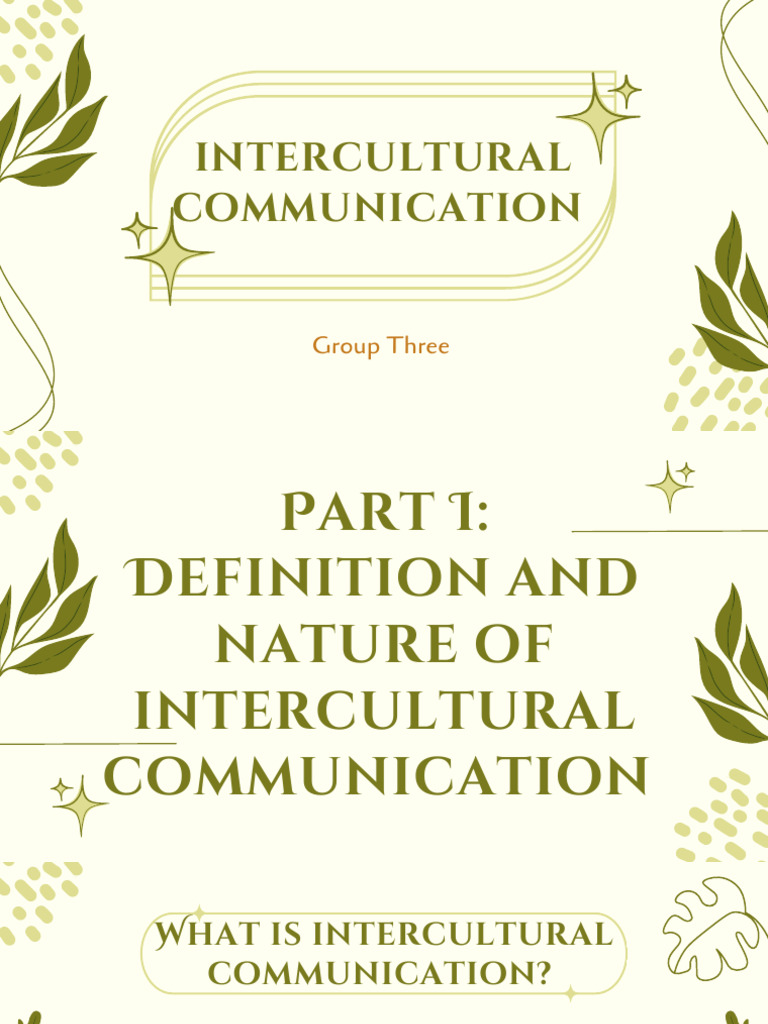 Intercultural Communication Guide | PDF | Cross Cultural Communication ...