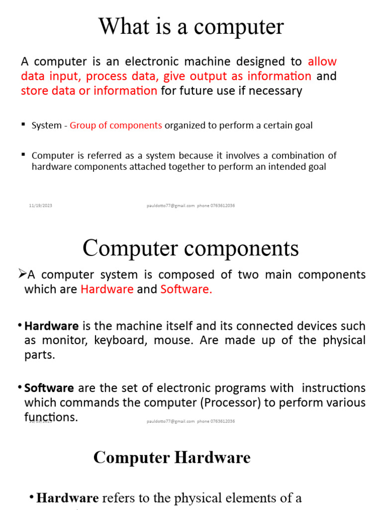 Elements of Computer System Lectre 1 and 2 | PDF | Computer Data Storage | Computer Hardware