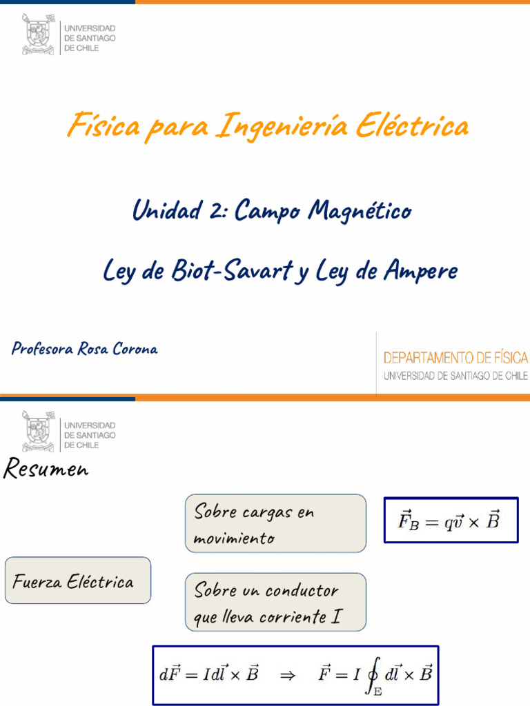 6 Ley - Biot Savart Ampere | PDF | Campo magnético | Corriente eléctrica
