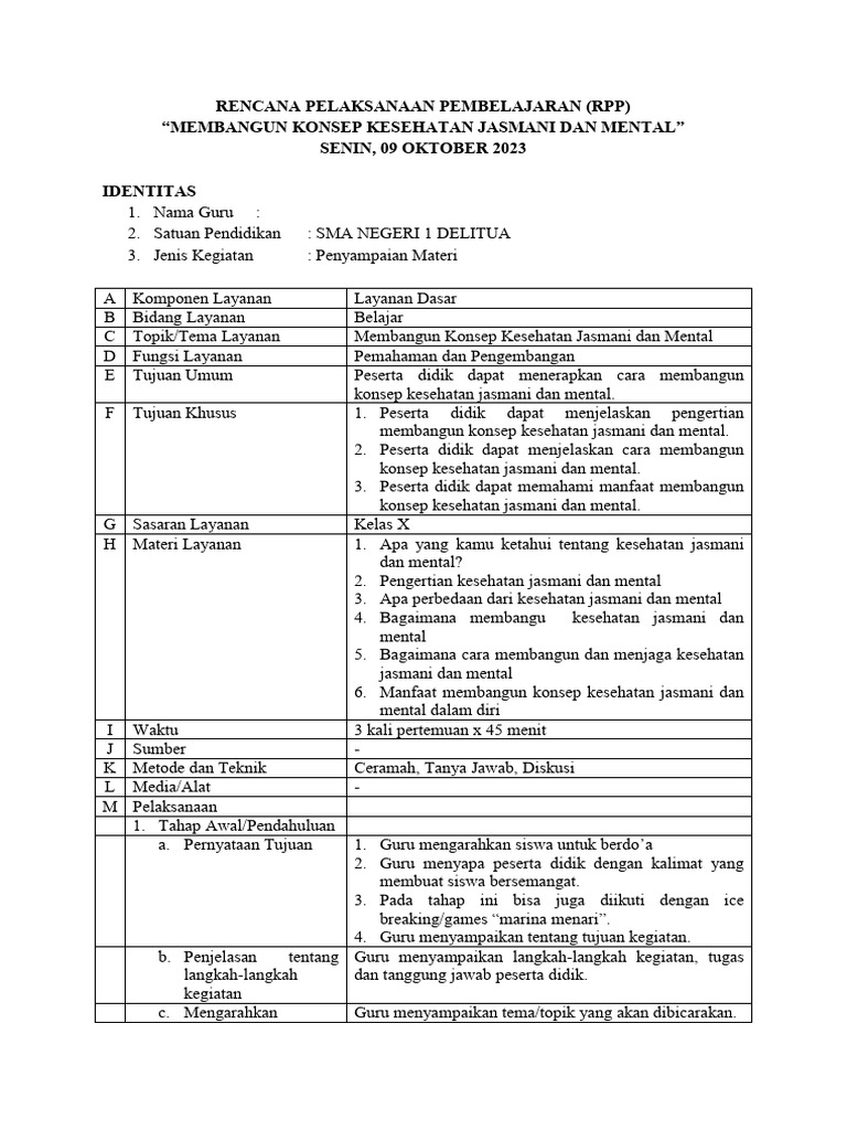 RPP P5 | PDF | Karier & Perkembangan | Pengembangan Diri