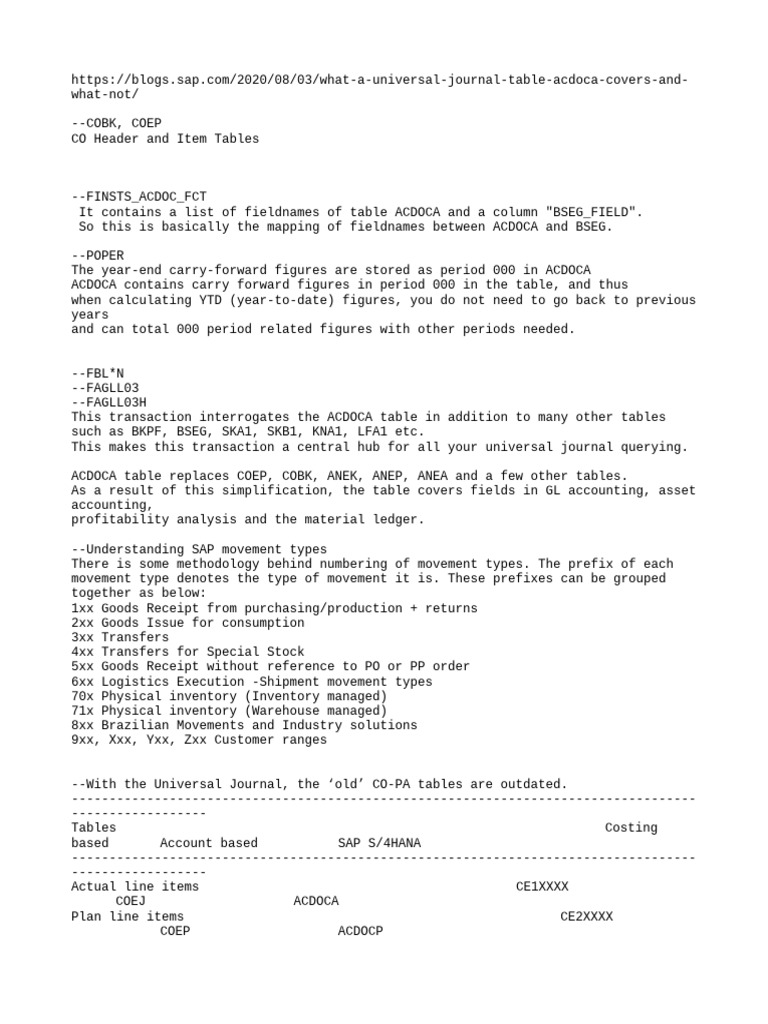 ACDOCA | PDF | Credit Card | Cash