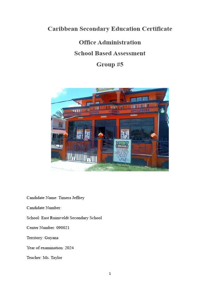 Caribbean Secondary Education Certificate | PDF | Inventory | Data
