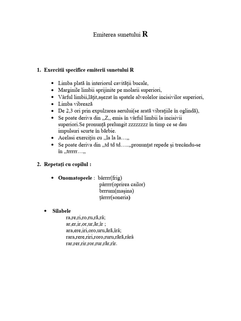 Sunetul R | PDF