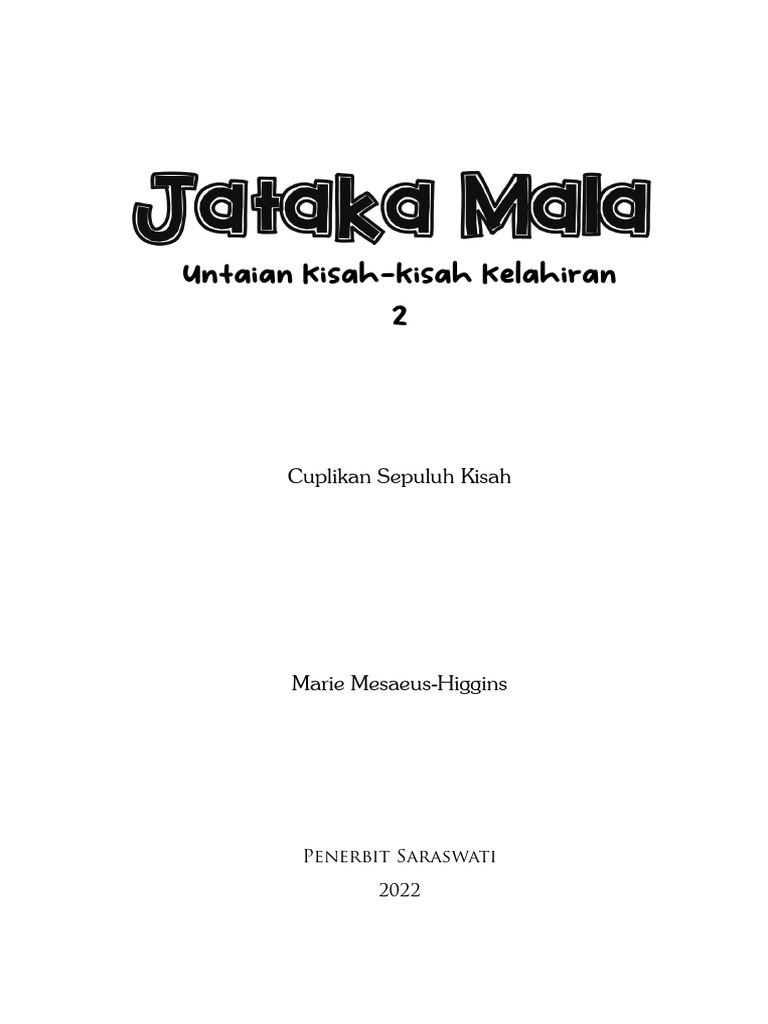 Jataka Mala, Untaian Kisah-Kisah Kelahiran 2 | PDF | Agama & Spiritualitas