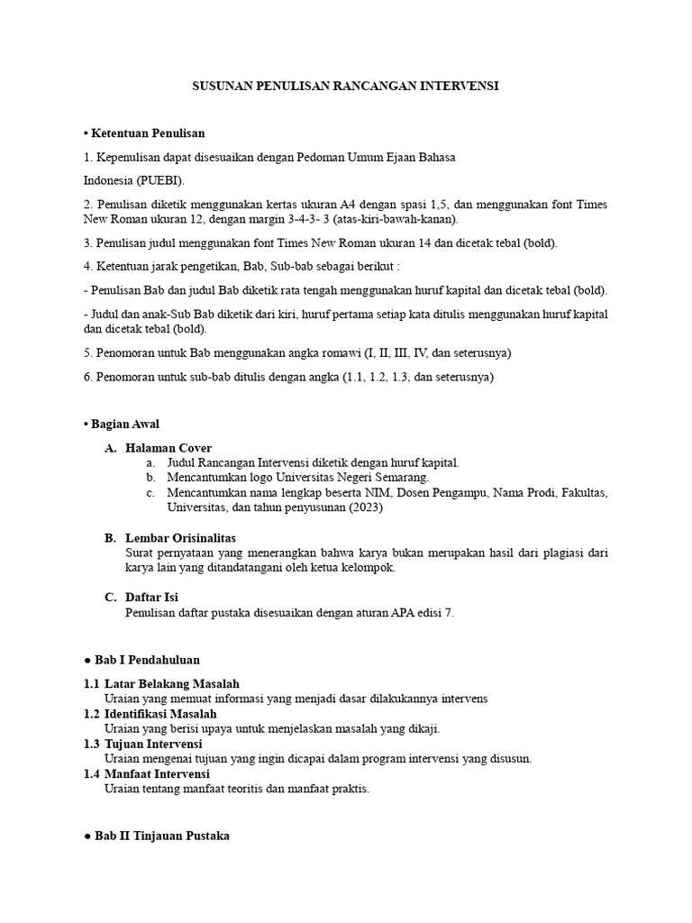 Panduan Rancangan Intervensi | PDF | Karier & Perkembangan