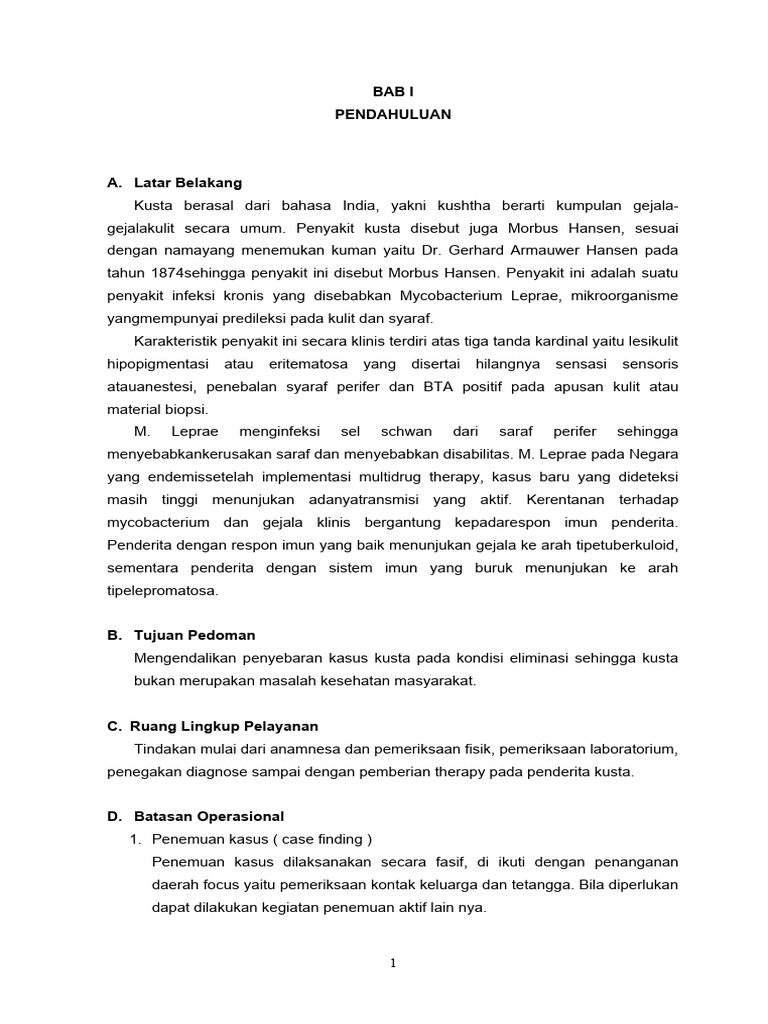 Pedoman Pelayanan Kusta di Puskesmas | PDF