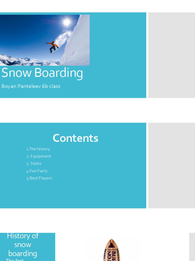 Presentation Snowboarding | PDF