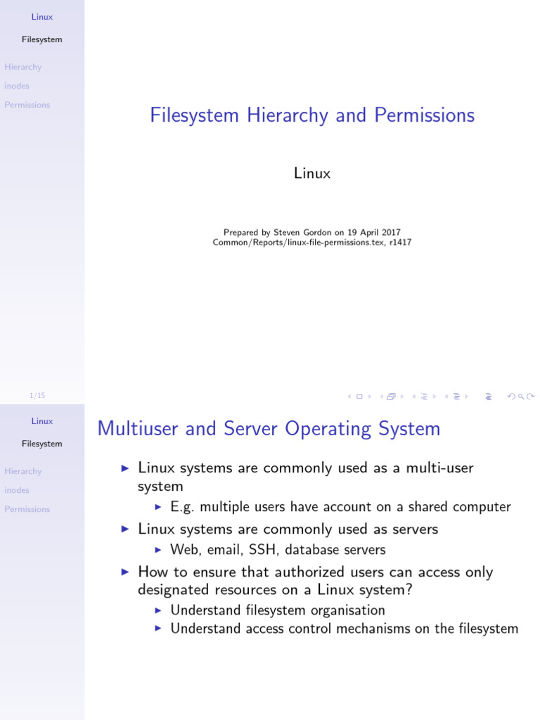 Linux File Permissions | PDF | File System | Computer File