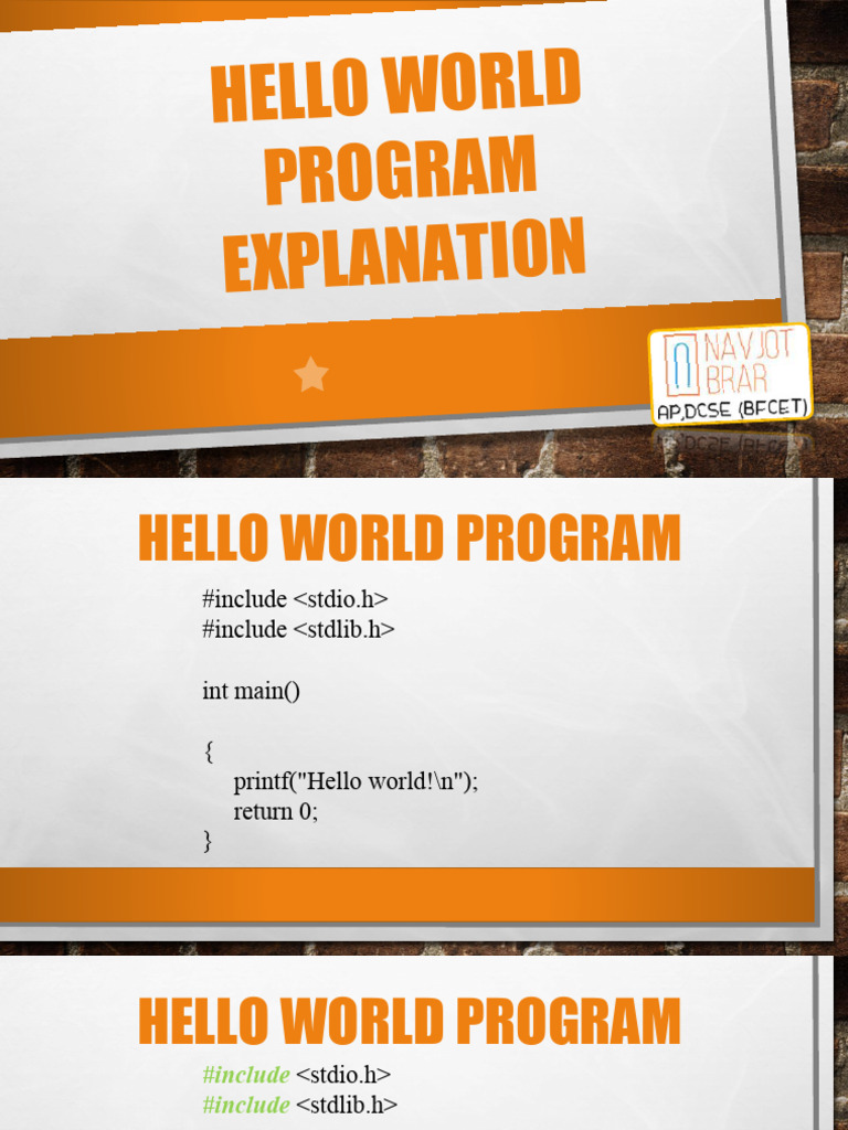 Hello Program | PDF | Computer Program | Programming