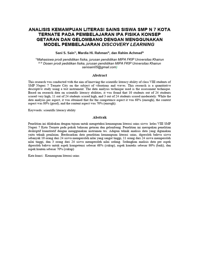 Sani S. Sain Artikel Tamplet Full Ok | PDF