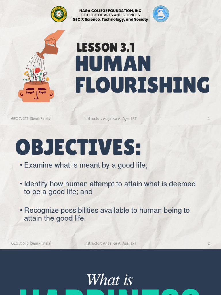 Lesson 3.1 Human Flourishing | PDF | Epistemology Of Science ...
