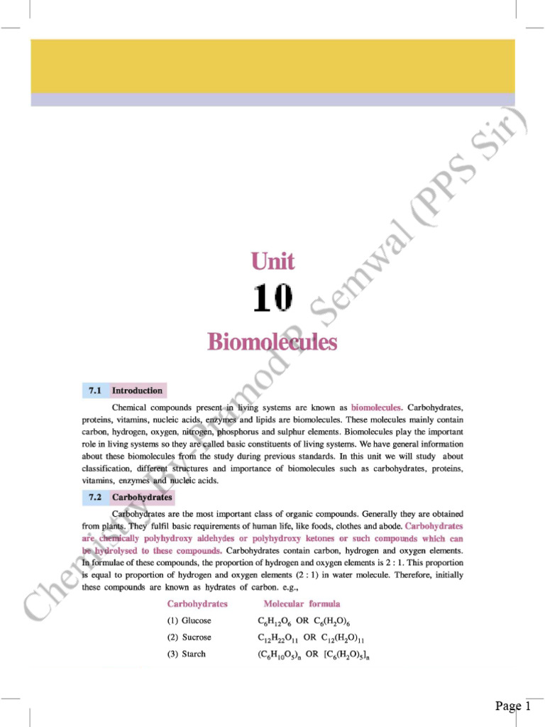 Biomolecules Notes | PDF | Nucleic Acids | Dna