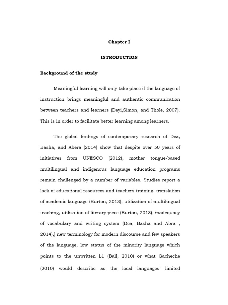 4th Chapter I | PDF | Teachers | Multilingualism