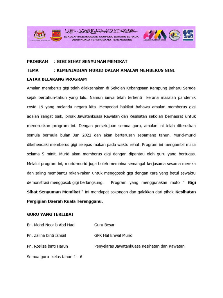 Amalan Baik Program Memberus Gigi | PDF