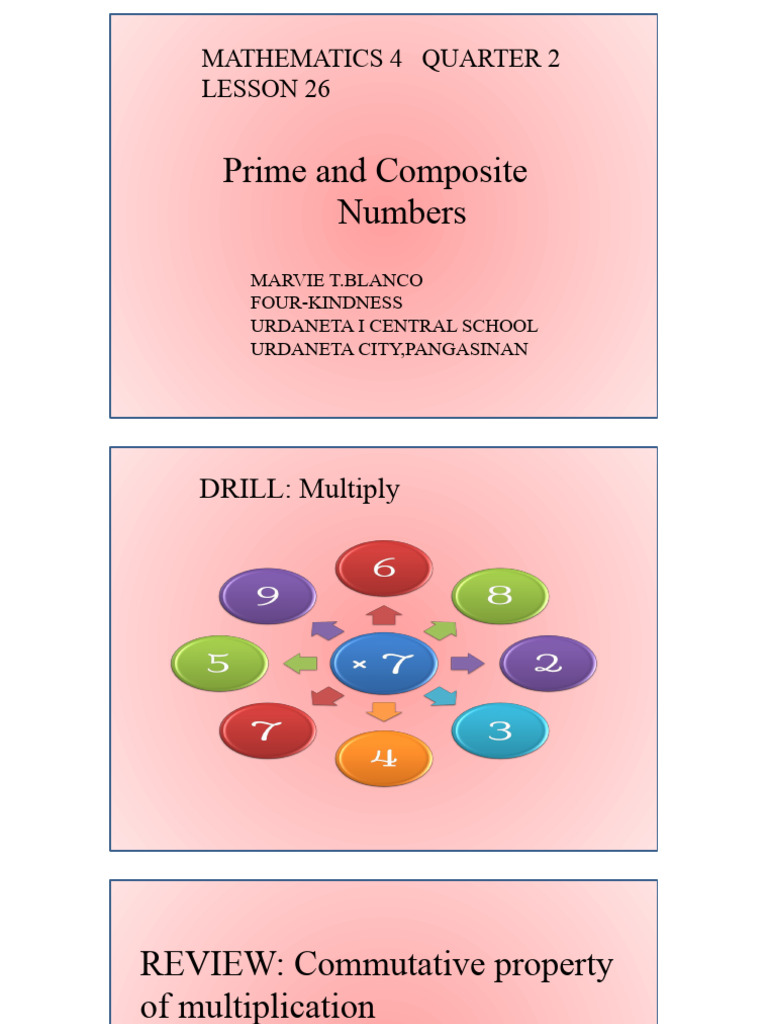 MATH Q2 Lessson 26 Prime and Composite Numbers Marvietblanco | PDF ...