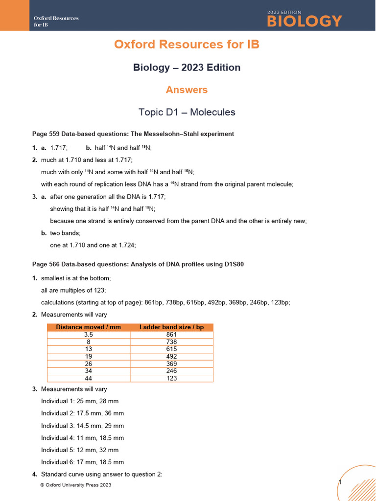 IB Biology Answers ThemeD | PDF | Meiosis | Dominance (Genetics)