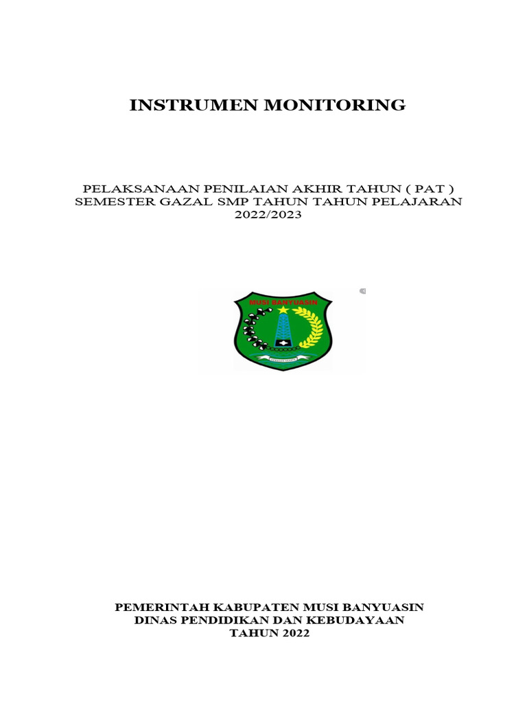 Instrumen Monitoring Pat | PDF