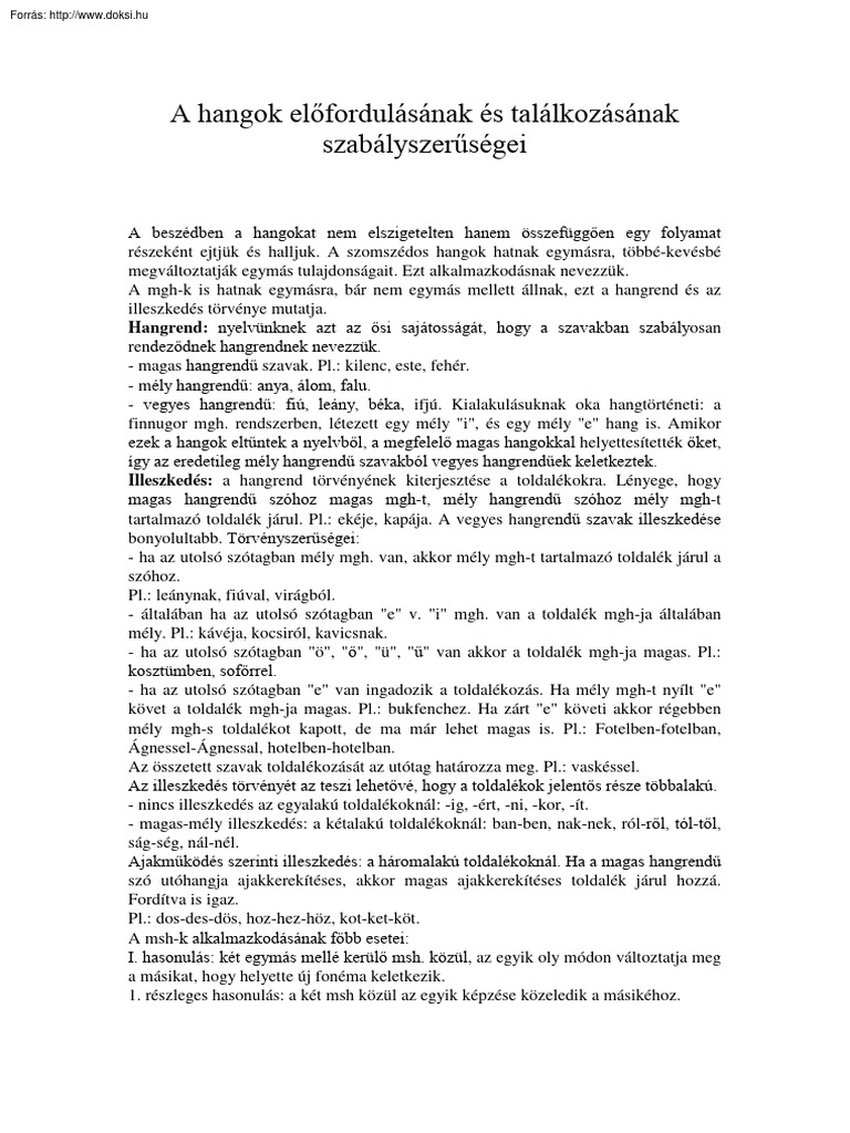 Nyelvtan Erettsegi Tetelek 1994 | PDF