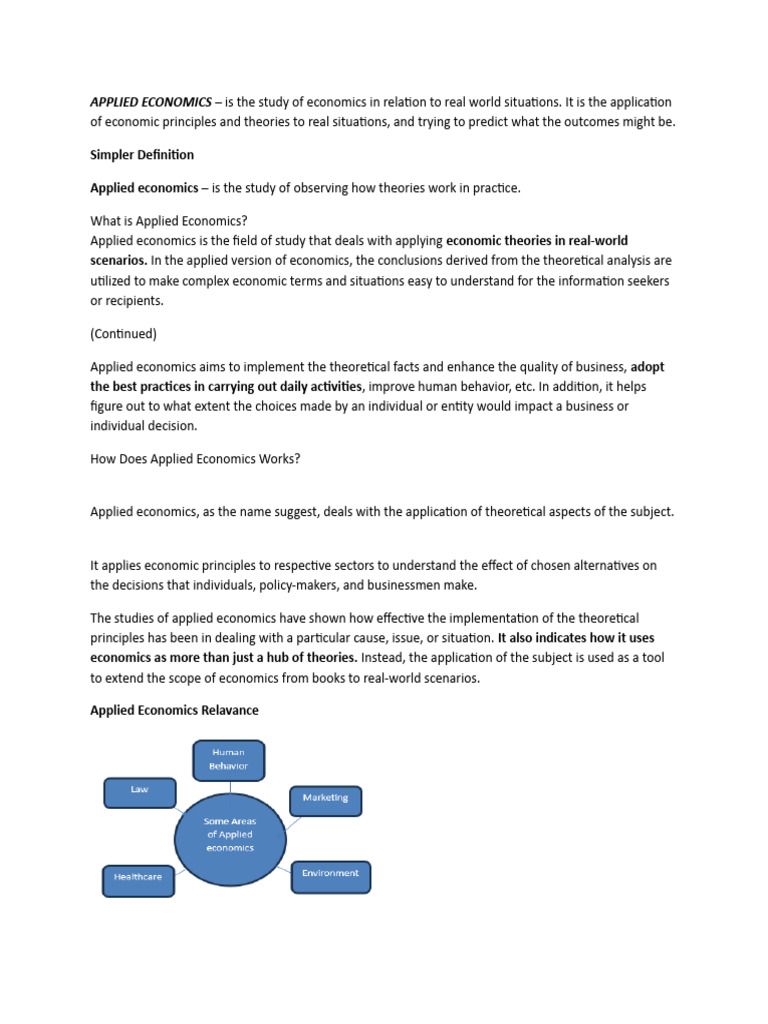 Applied Economics | PDF | Microeconomics | Macroeconomics