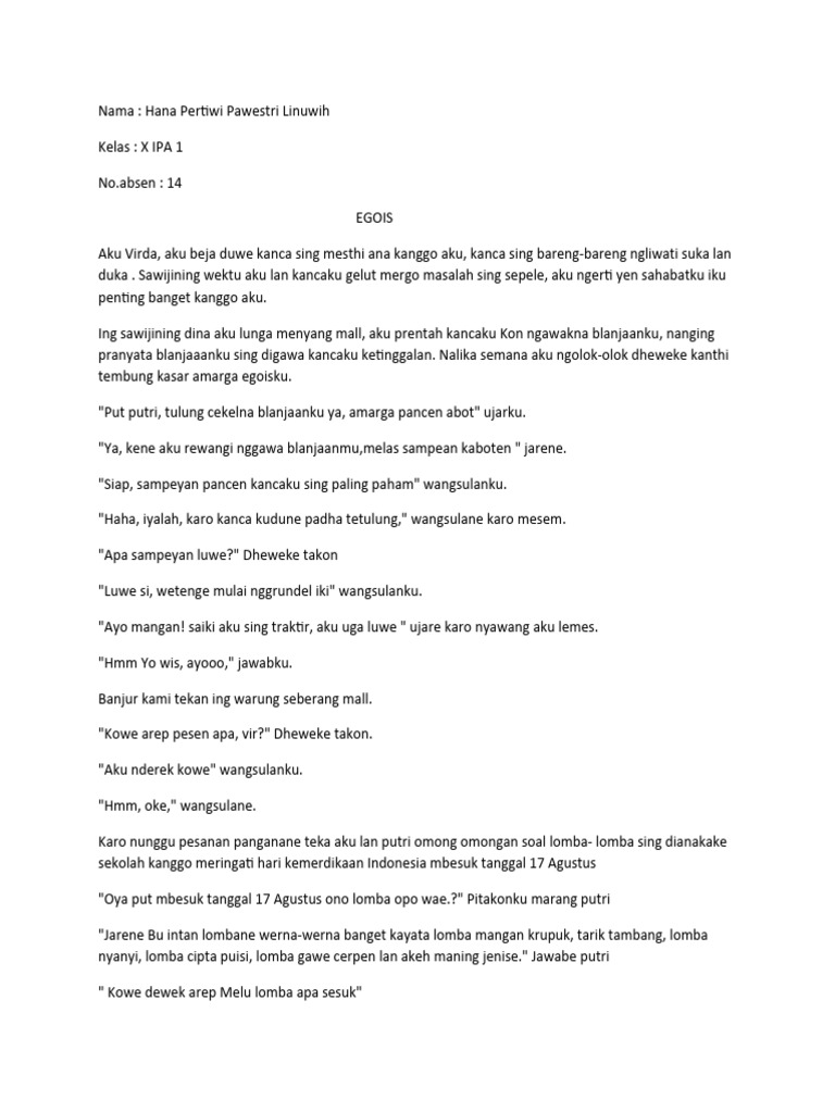 Cerkak Bahasa Jawa | PDF