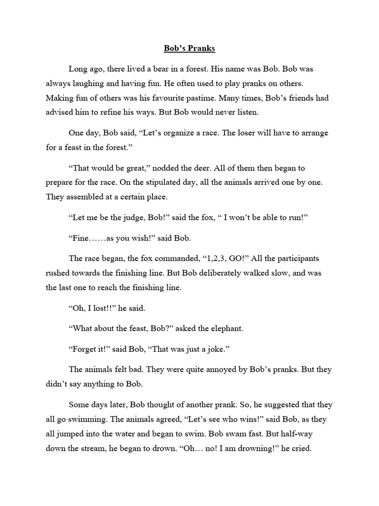 Bob's Prank | PDF