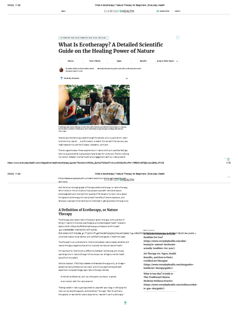 What Is Ecotherapy - Nature Therapy For Beginners - Everyday Health ...