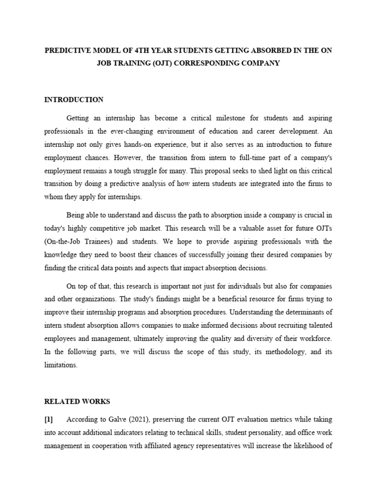 Quantitative Methods Predictive Model OJT ABSORPTION | PDF | Receiver Operating Characteristic ...