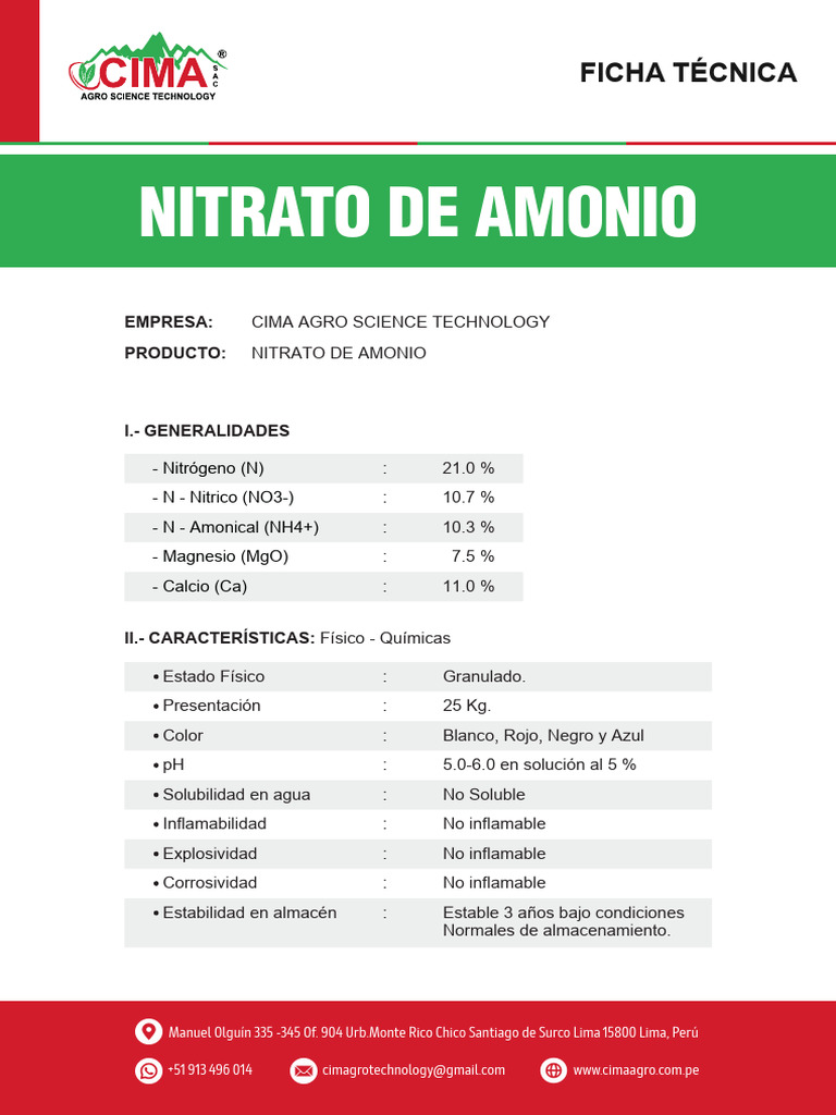 Nitrato de Amonio | PDF