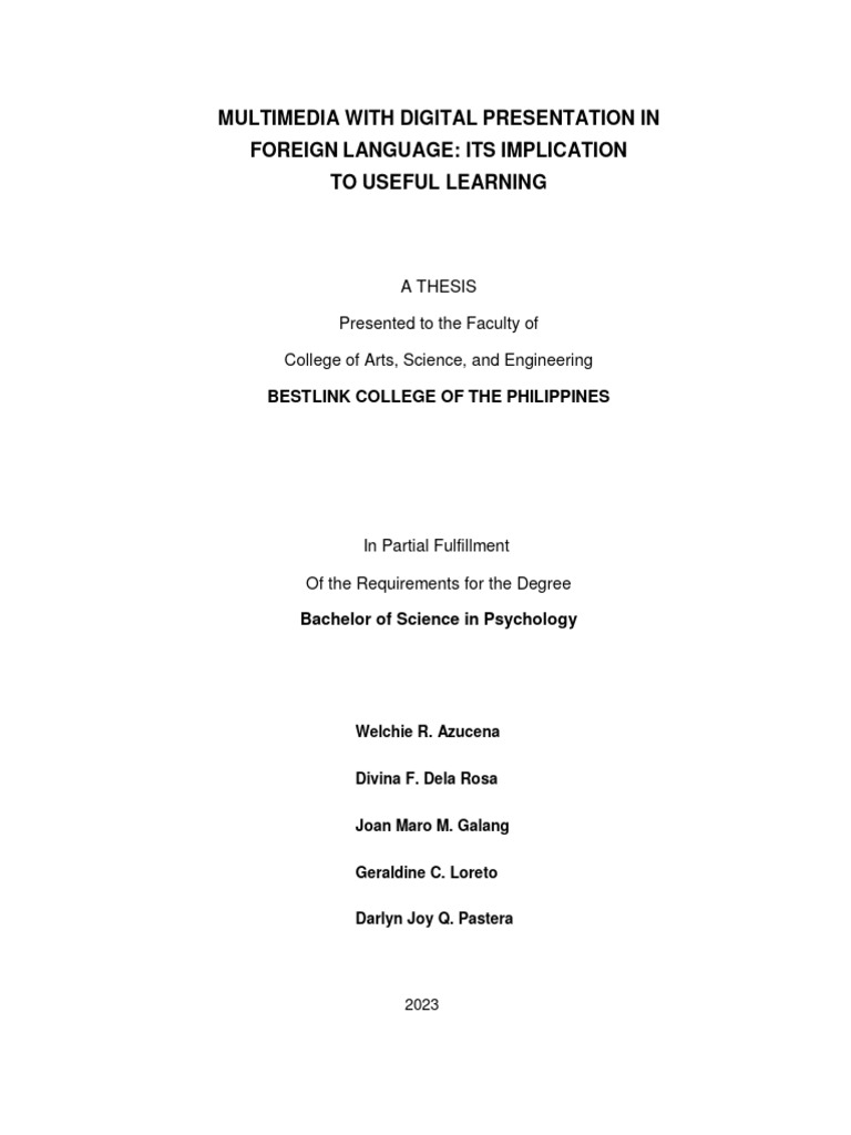 Group 18 Multimedia With Digital Presentation in Foreign Language Its ...