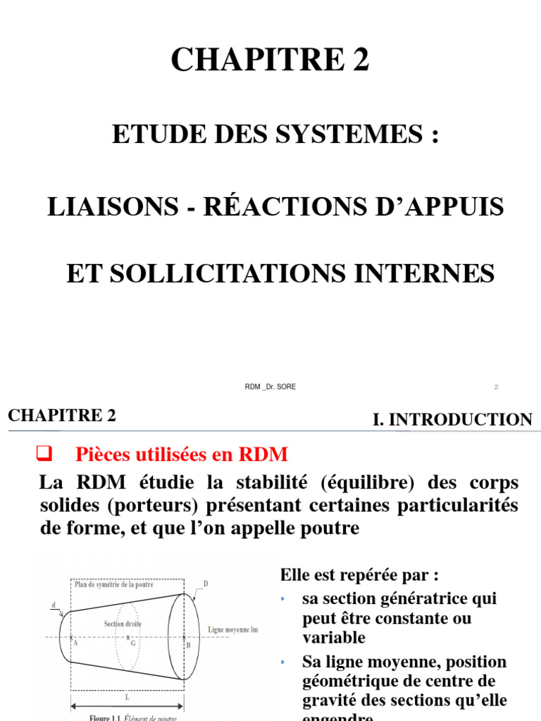 Réactions d'Appuis en RDM | PDF | Résistance des matériaux | Mécanique ...