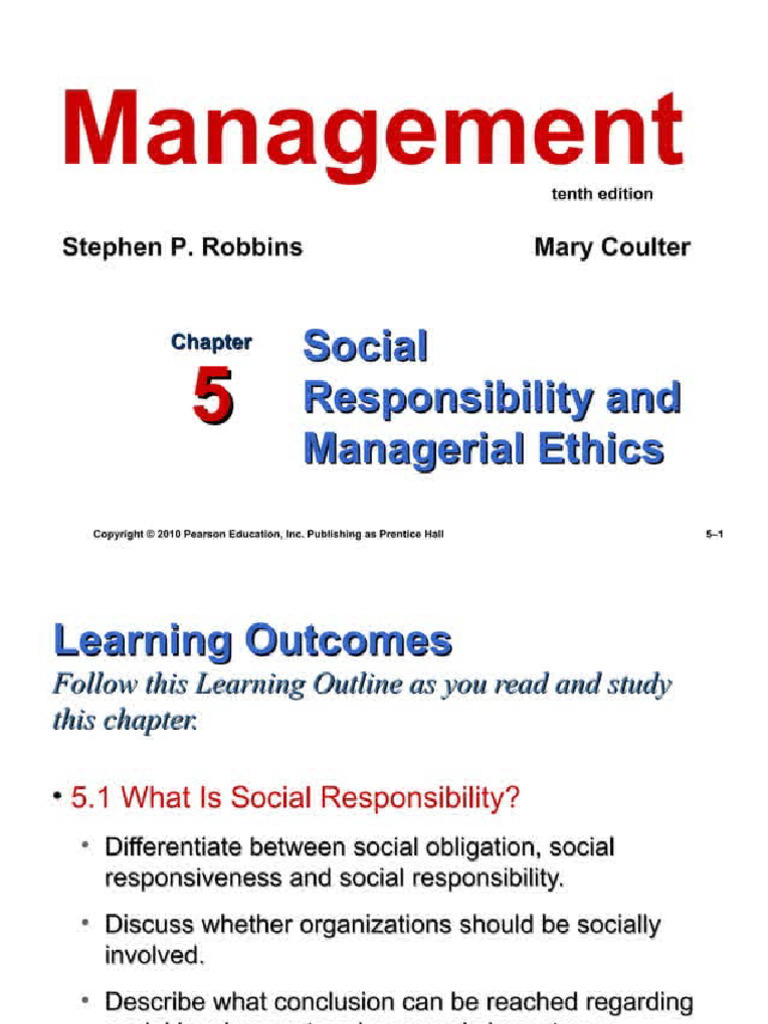 Managing Social Responsibility and Ethics | PDF