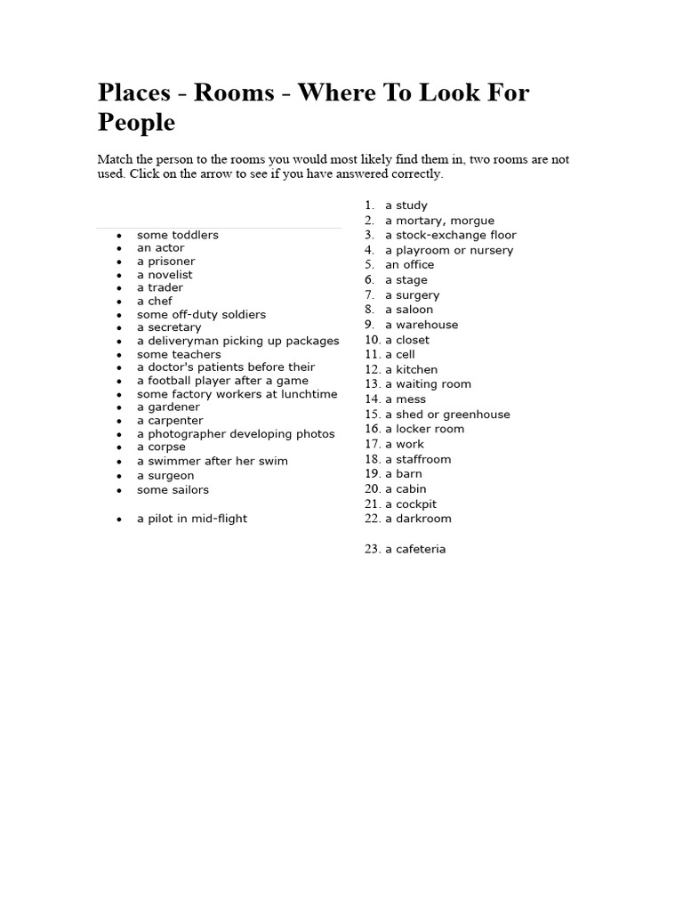 Places | PDF | Linguistics